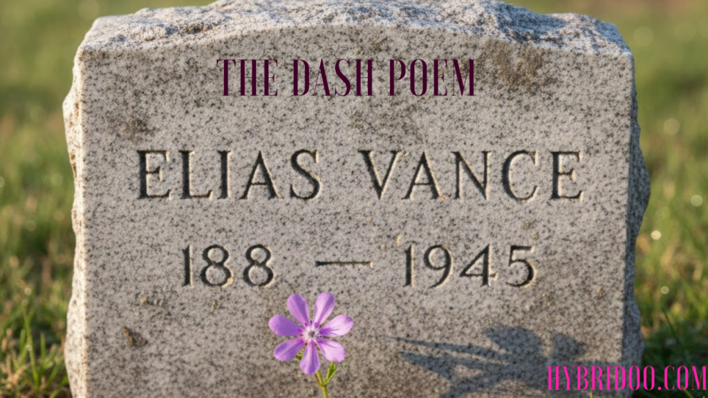 The Dash Poem Finding Meaning in the Space Between Dates